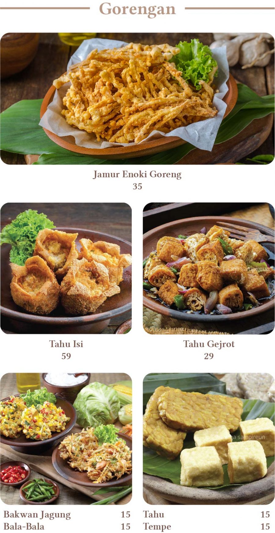 Menu Online – Talaga Sampireun
