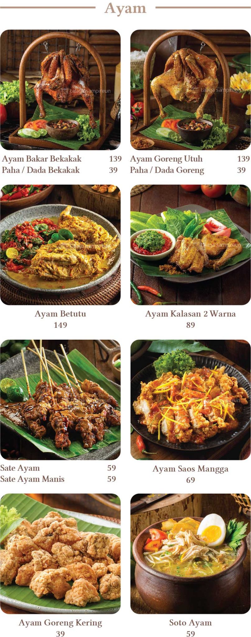 Menu Online – Talaga Sampireun